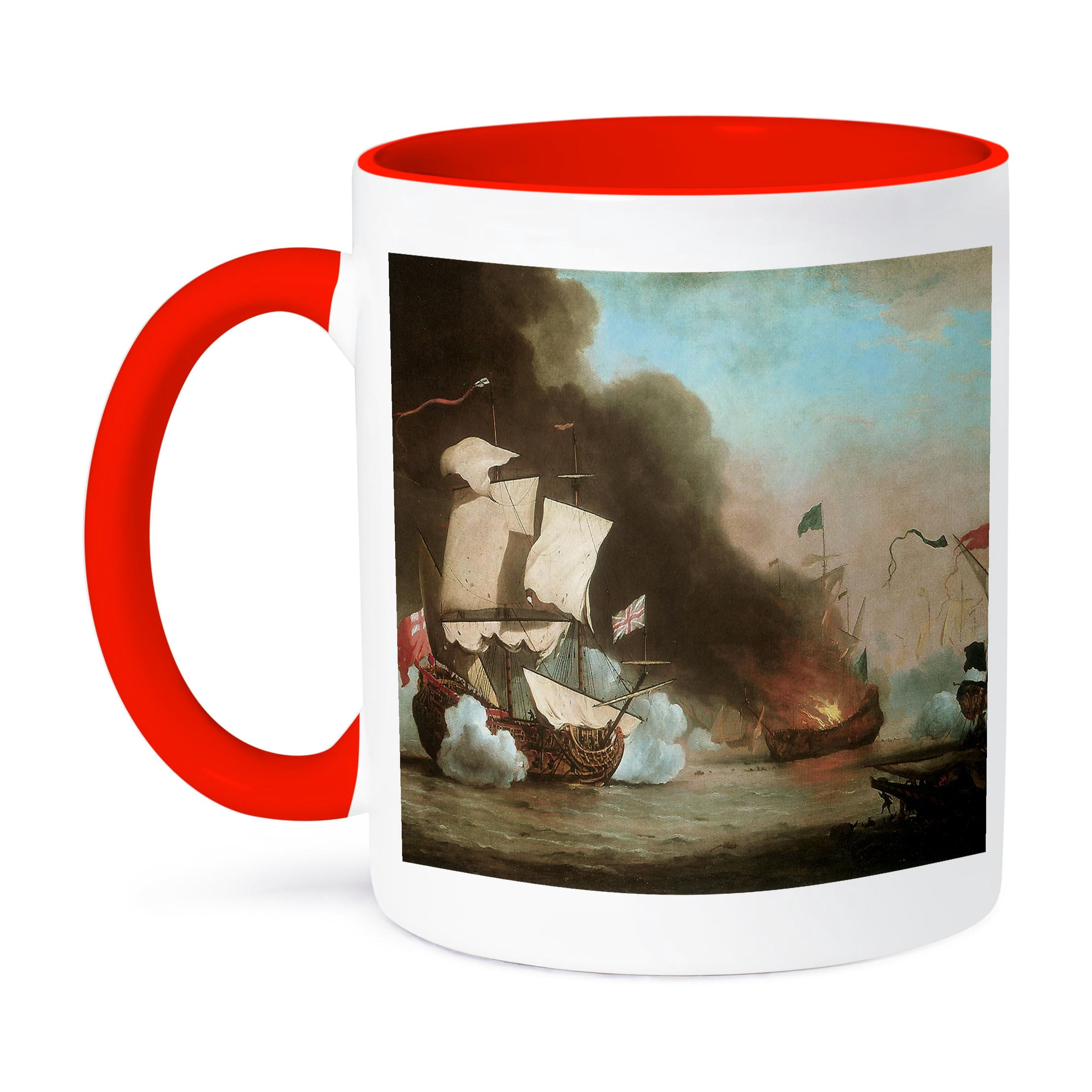An Engligh Ship In Action With Barbary Pirates By Willem Van De Velde ...