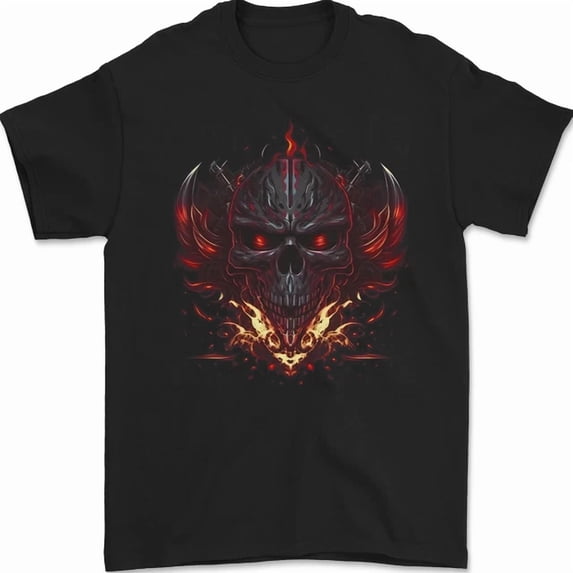An Evil Flame Biker Fantasy Heavy Metal T-Shirt - Walmart.com