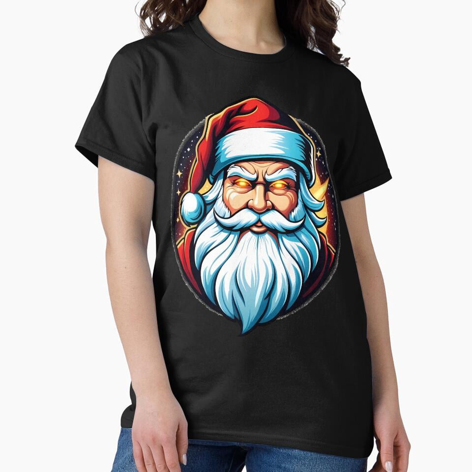 An Evil St. Nick Claus With An Angry Face Funny Christmas Xmas Holiday ...