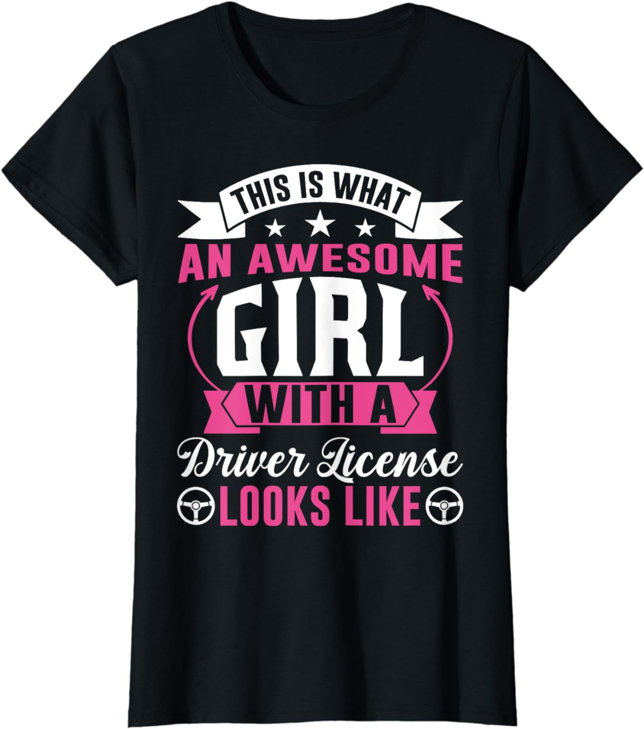 An Girl with a driver license looks like Driving New Driver T-Shirt ...