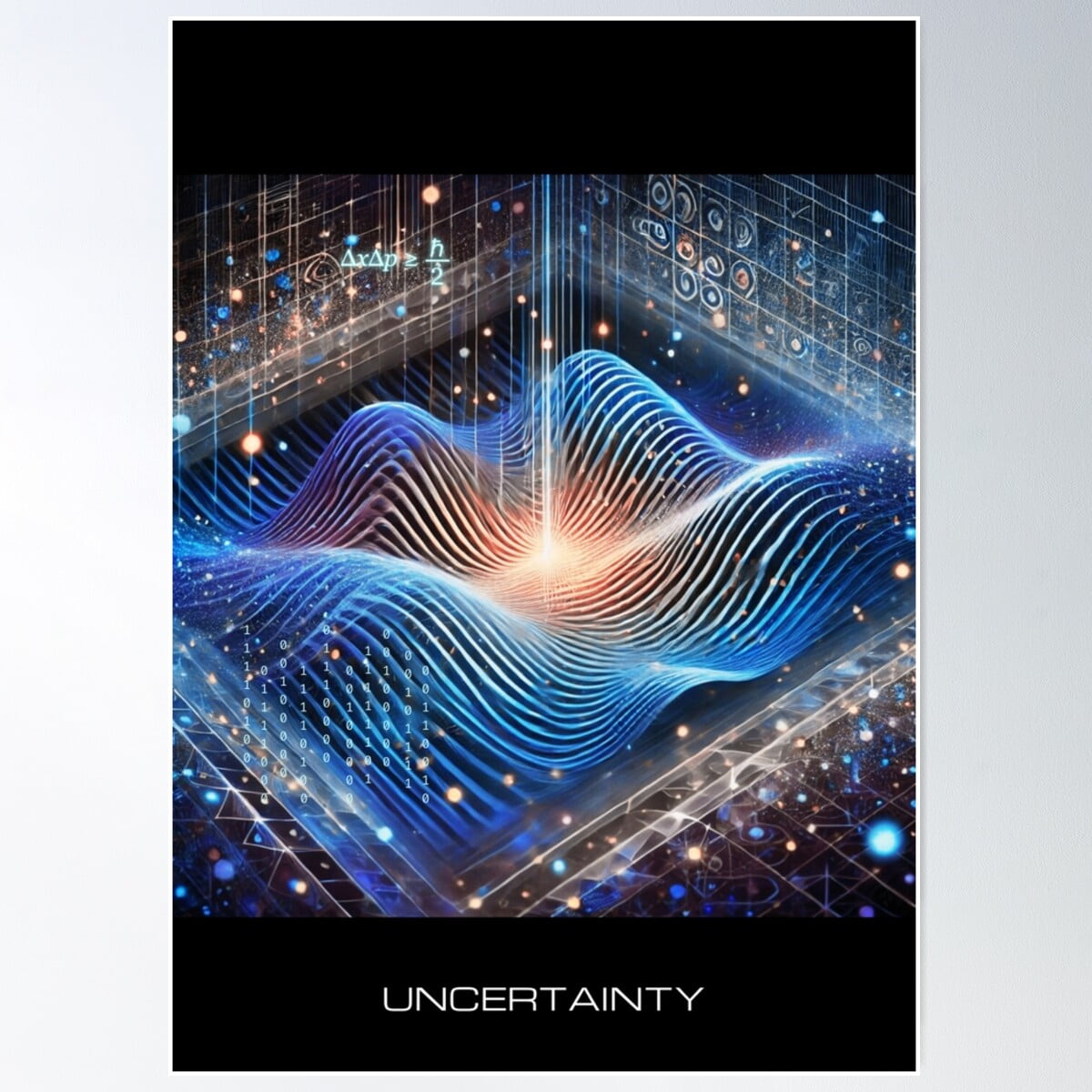 An Illustration Of The Heisenberg Uncertainty Principle. Poster Wall Art, Modern Wall Decor For ...