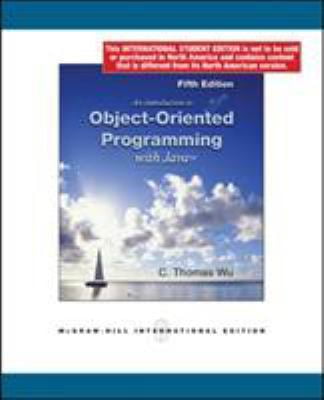 Pre-Owned An Introduction to Object-Oriented Programming with Java (Paperback) 0071283684 ...