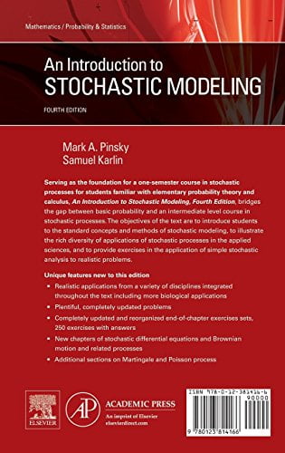 Pre-Owned An Introduction to Stochastic Modeling [Hardcover] Mark A. Pinsky and Samuel Karlin ...