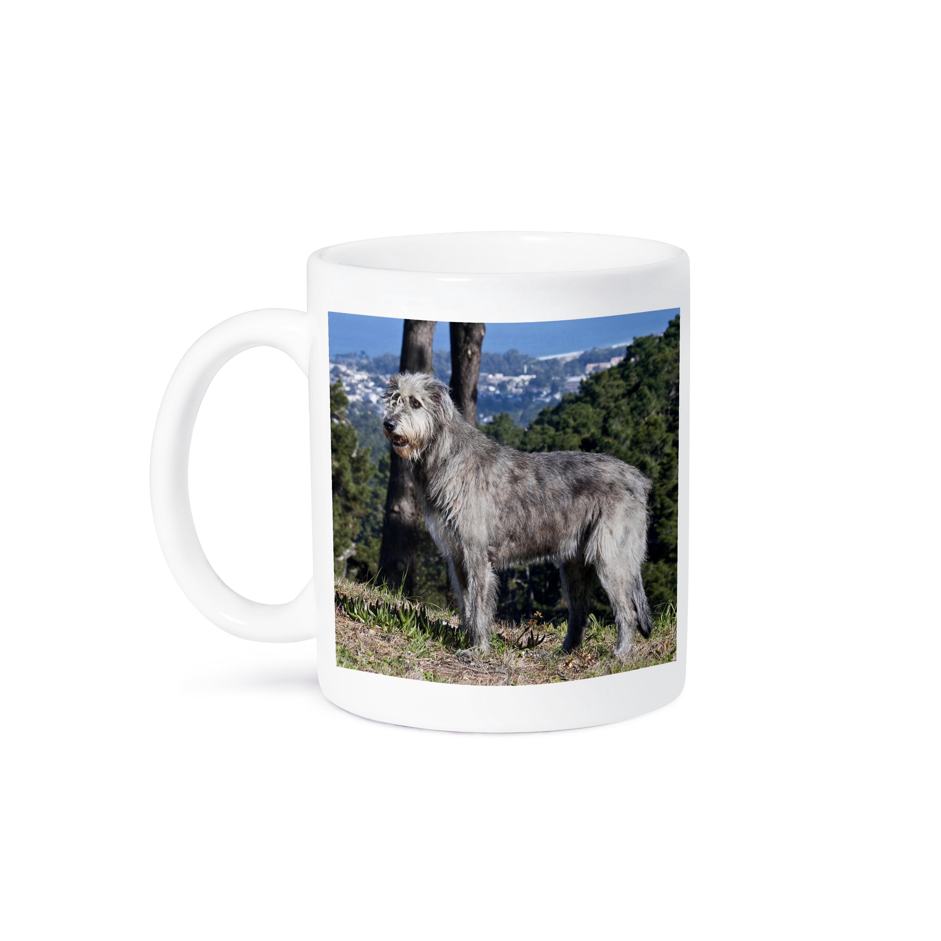 An Irish Wolfhound Dog With Pine Trees - Na02 Zmu0128 - Zandria Muench ...