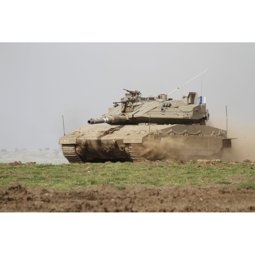 An Israel Defense Force Merkava Mark IV main battle tank Poster Print ...