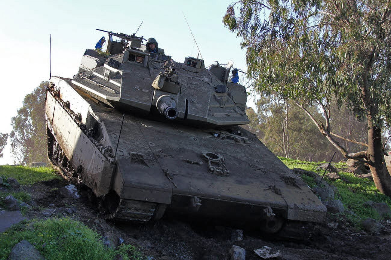 An Israel Defense Force Merkava Mark IV main battle tank Poster Print ...