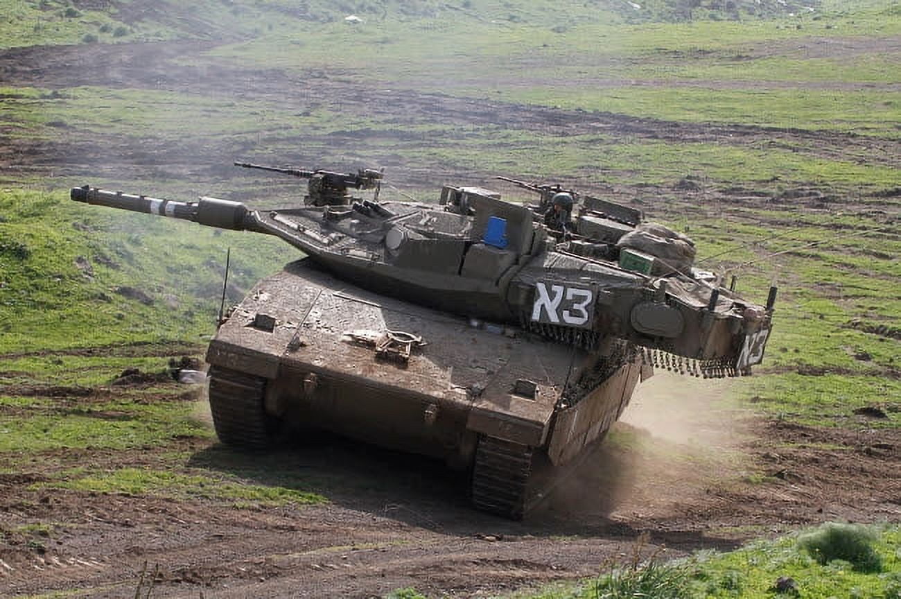 An Israel Defense Force Merkava Mark IV main battle tank Poster Print ...