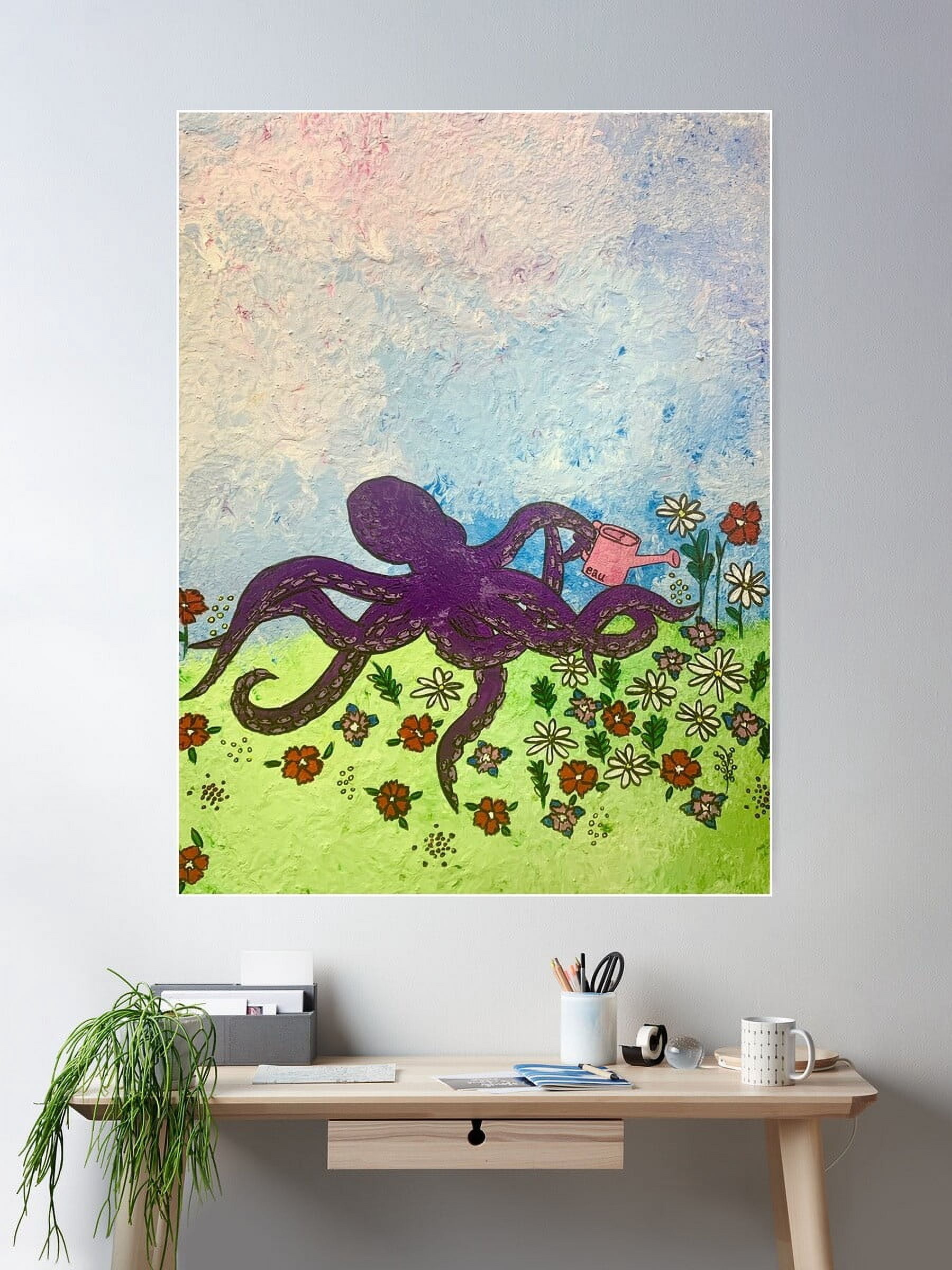 An Octopus' Garden Poster Wall Art Modern Wall Decor For Living Room ...