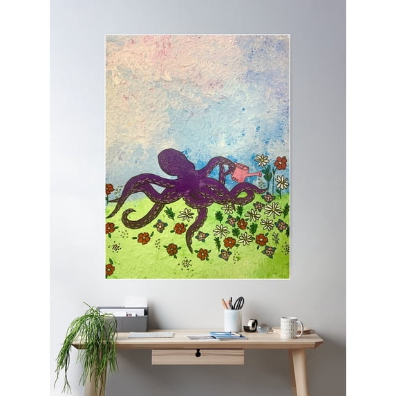An Octopus' Garden Poster Wall Art Modern Wall Decor For Living Room ...