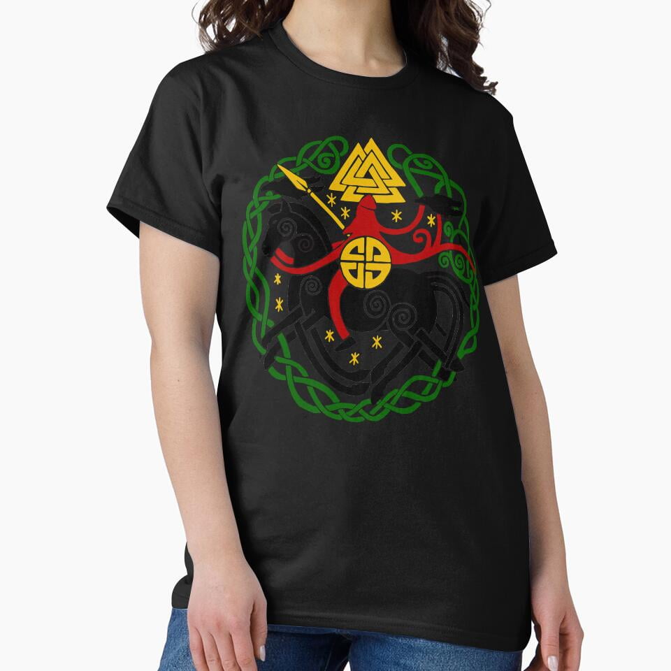 An Odin Claus In Color Funny Norse Mythology Viking Christmas Holiday ...