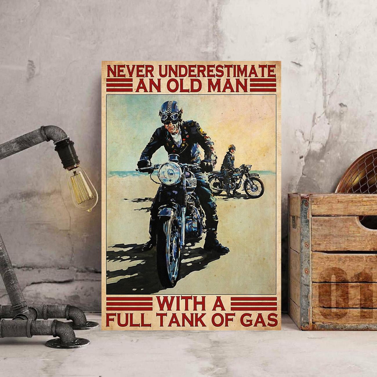 An Old Man With A Full Tank Of Gas Poster 24 x 36 Inch Poster - Walmart.com