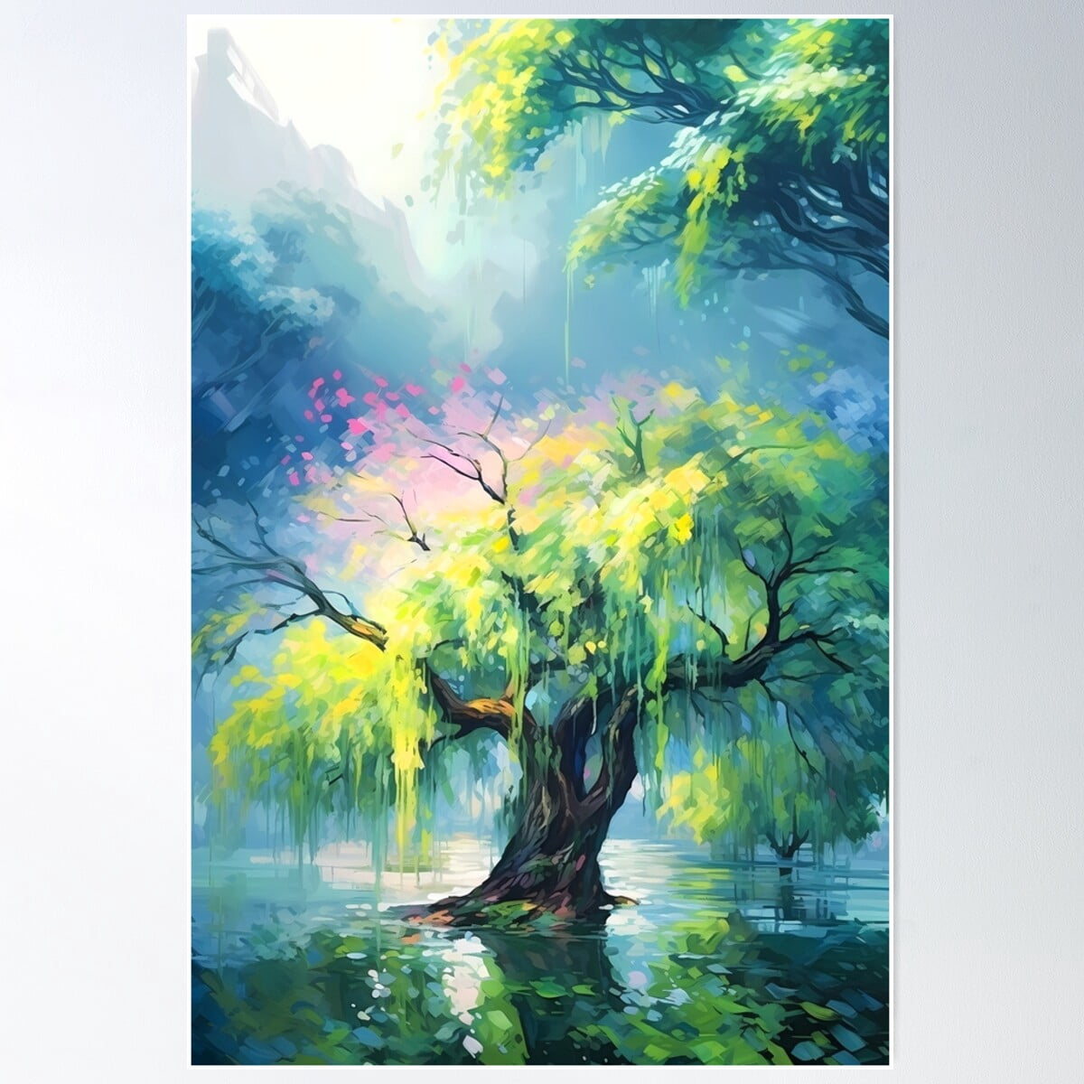 An Old Willow Spirit Poster Wall Art Modern Wall Decor For Living Room ...