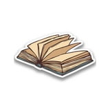 An Open Book Sticker -Smartprints Designs, Vinyl Sticker - Walmart.com