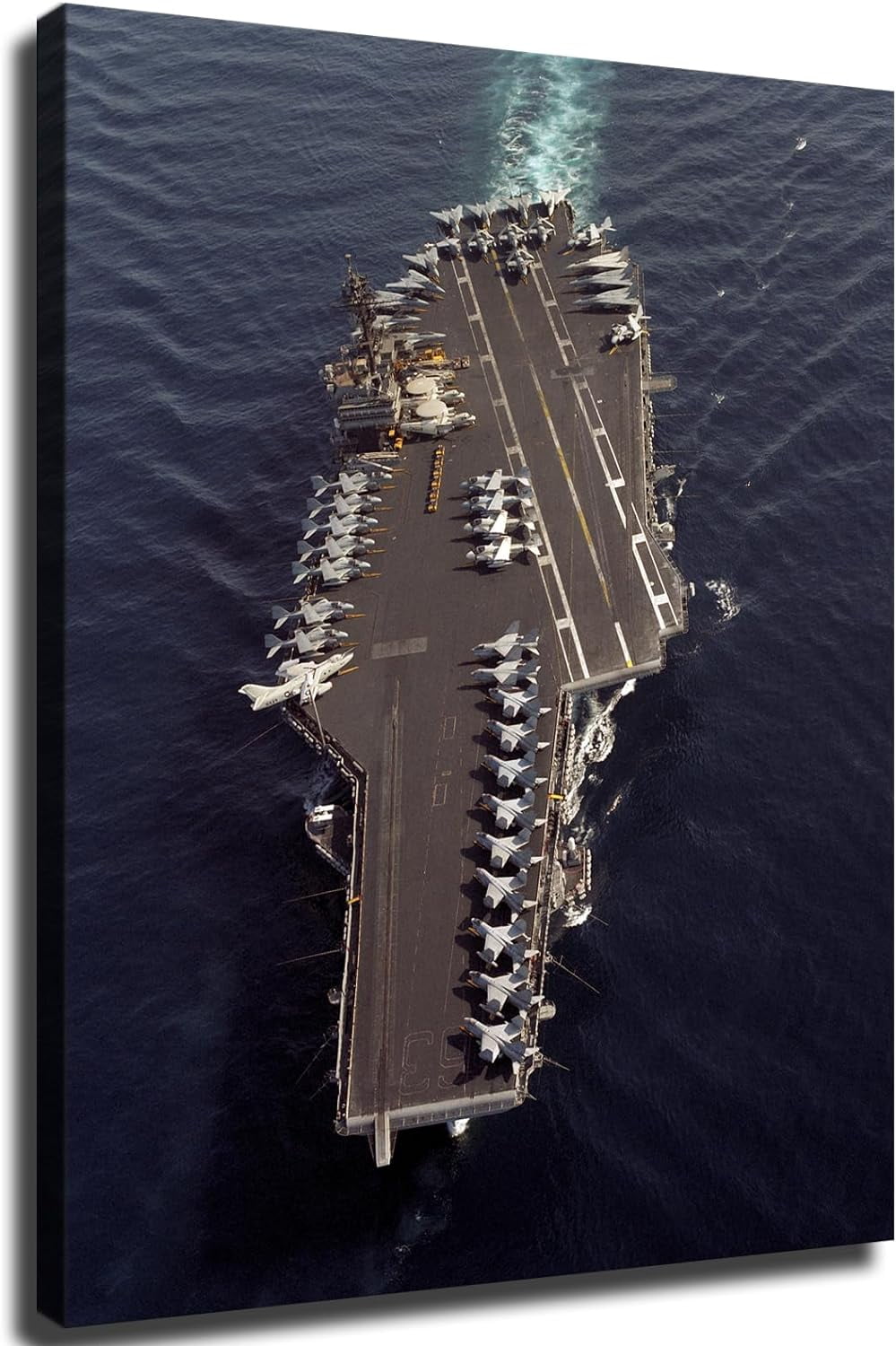 An Overhead View of The Aircraft Carrier USS Kitty Hawk (CV 63) In ...