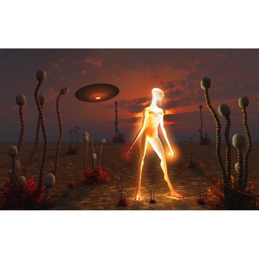 An alien light being Poster Print - Walmart.com