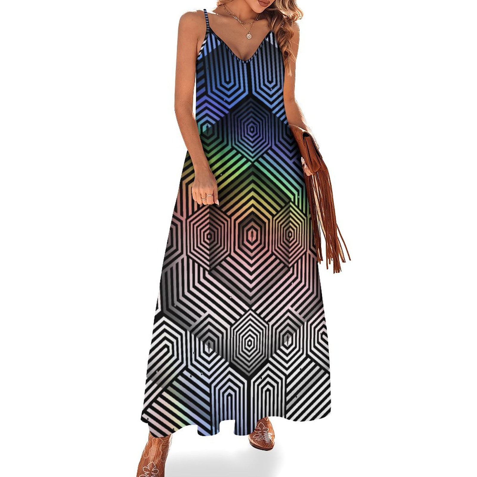 An alien vision of humans Sleeveless Dress evening dress women's ...