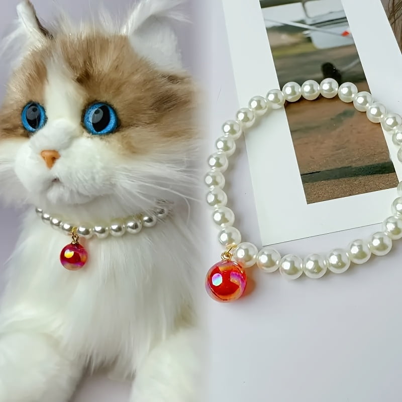 An enchanting cat necklace with a pendant - an adorable handmade pet ...