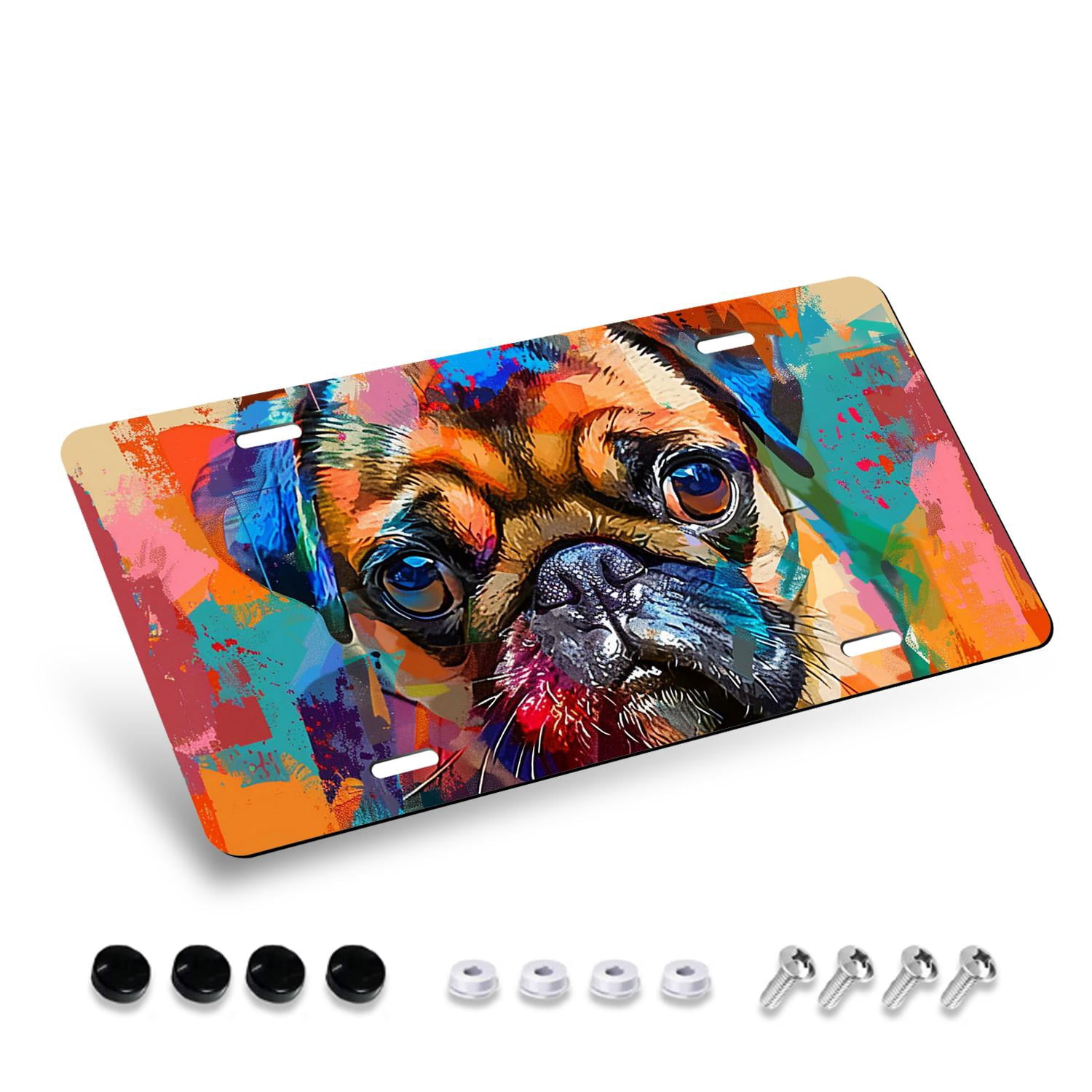 An illustration of dogs Bulldog fantastic Plate Cover, Decorative ...