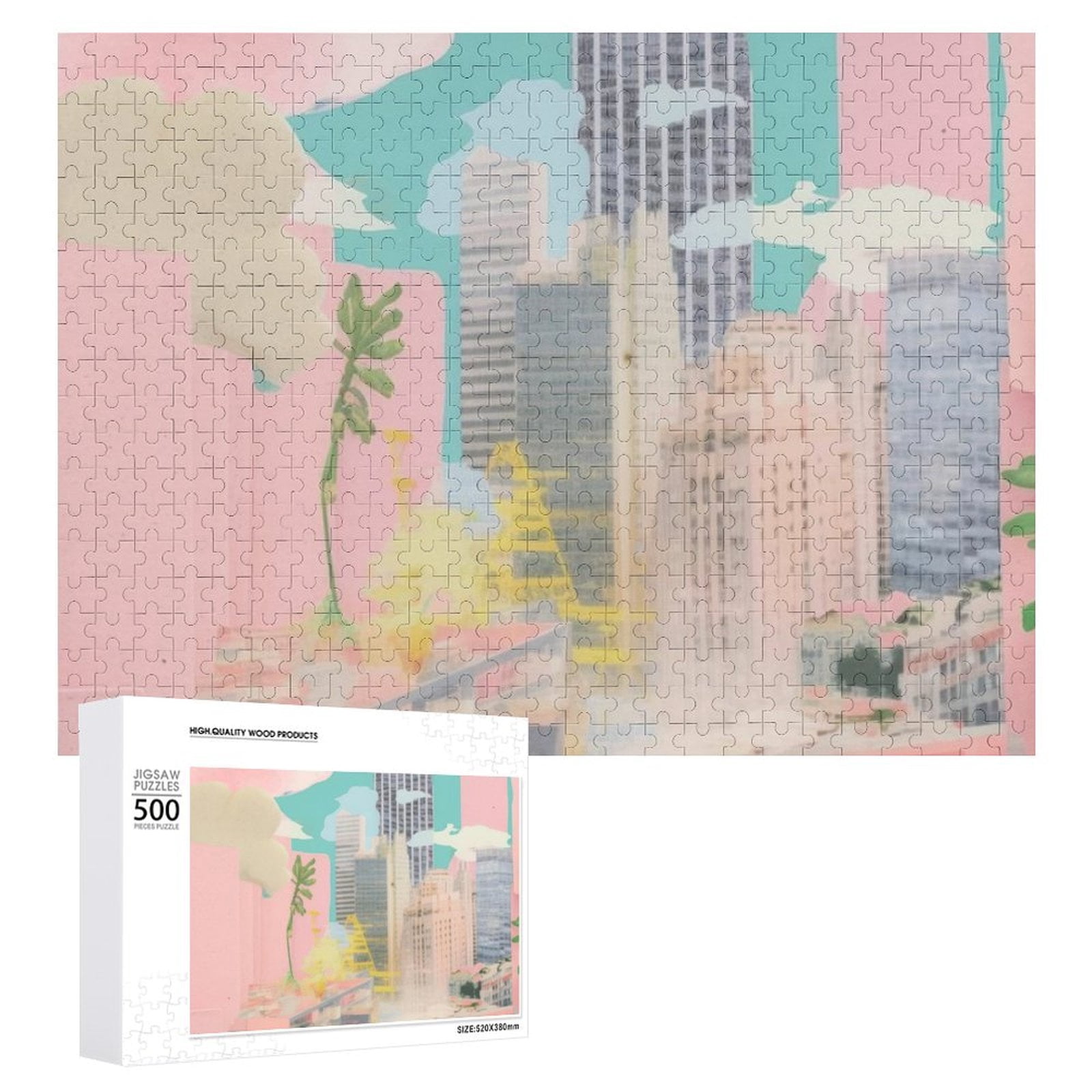 An impossible puzzle for adults to complete,Wooden Picture Puzzle City ...