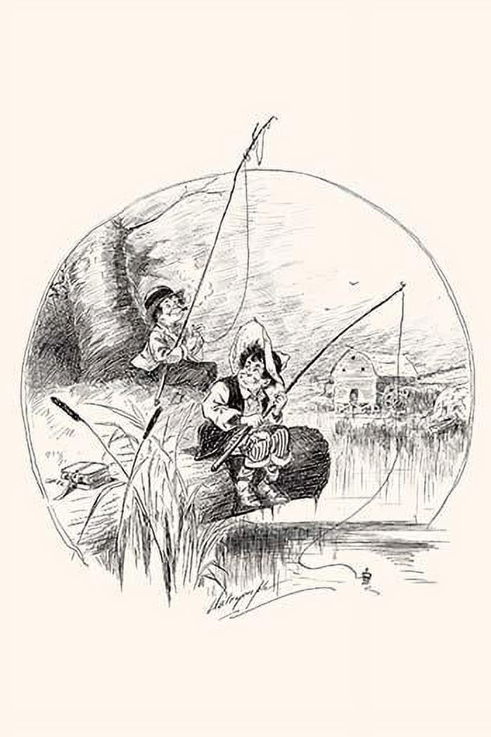 An original drawing for Puck magazine featuring two boys fishing ...