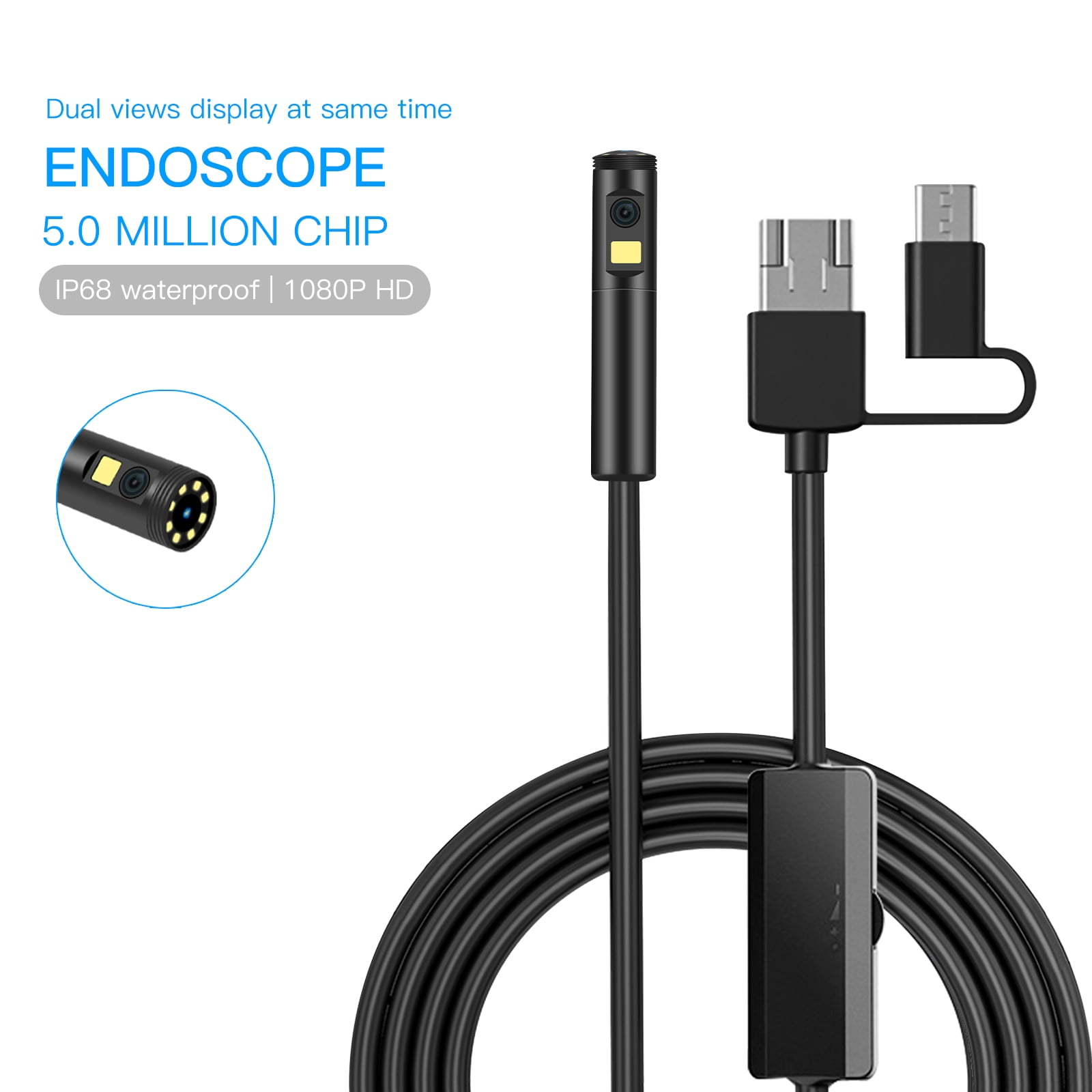 An100 endoscope ip68 3in1 waterproof inspection endoscope for car ...