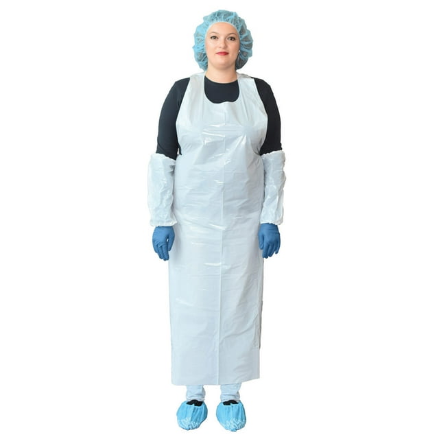 AnA Sourcing Sanitary Disposable Polyethylene Apron White - ANASPE2AP ...