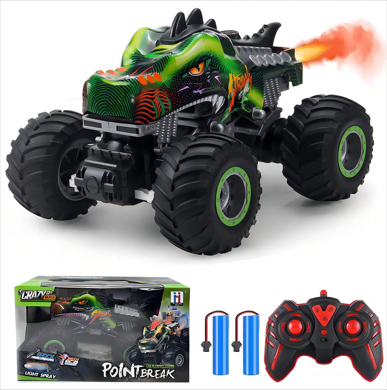 AnBnCn Dino Rechargeable Kids Toy, Remote Control Dinosaur Car, 2.4GHz ...