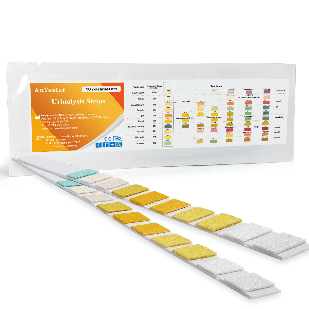 AnTester 10-in-1 Urine Test Strips 10 Parameters for Urinalysis - Rapid ...