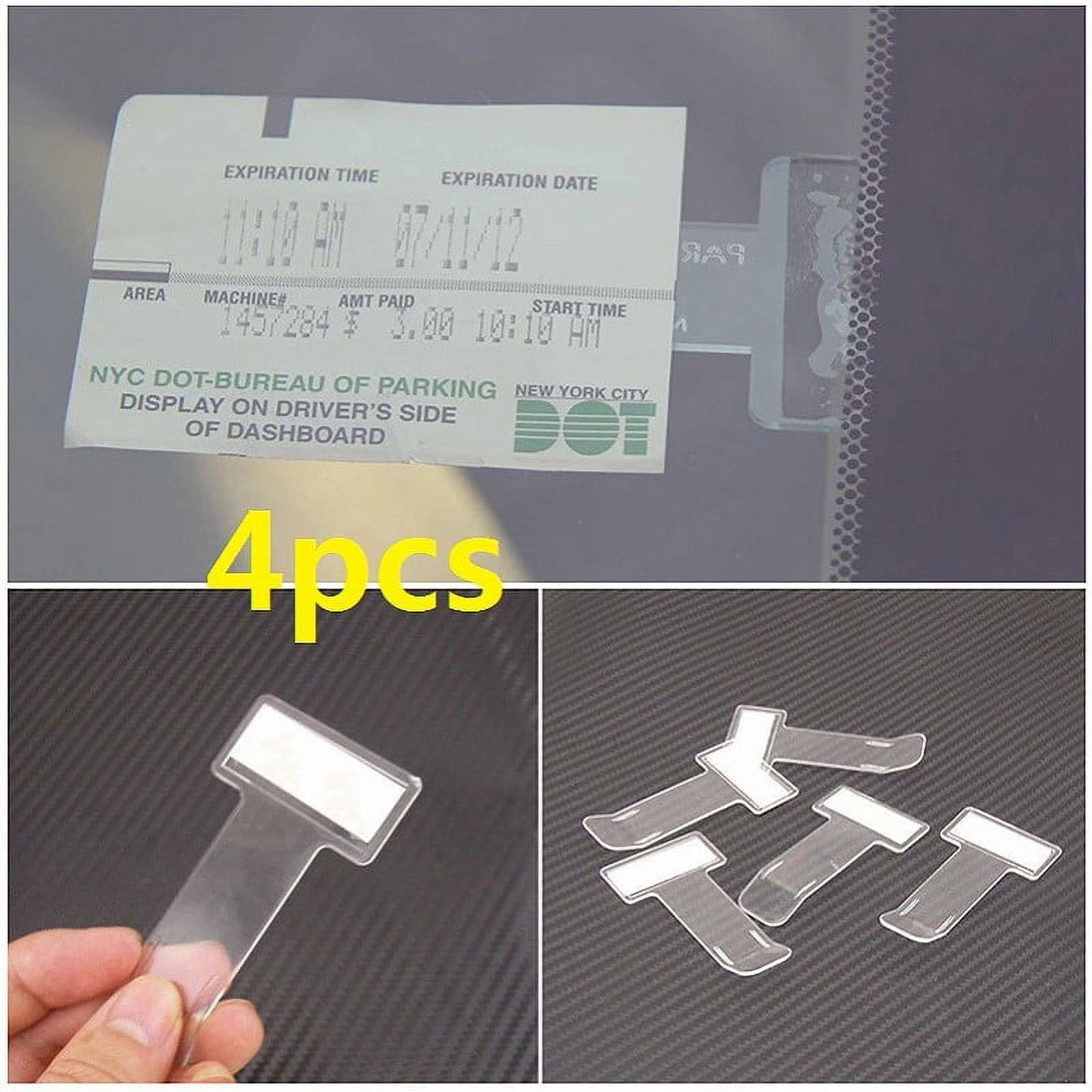 Ana 1/2/4Pcs Transparent Car Vehicle Parking Ticket Receipt Permit Card ...