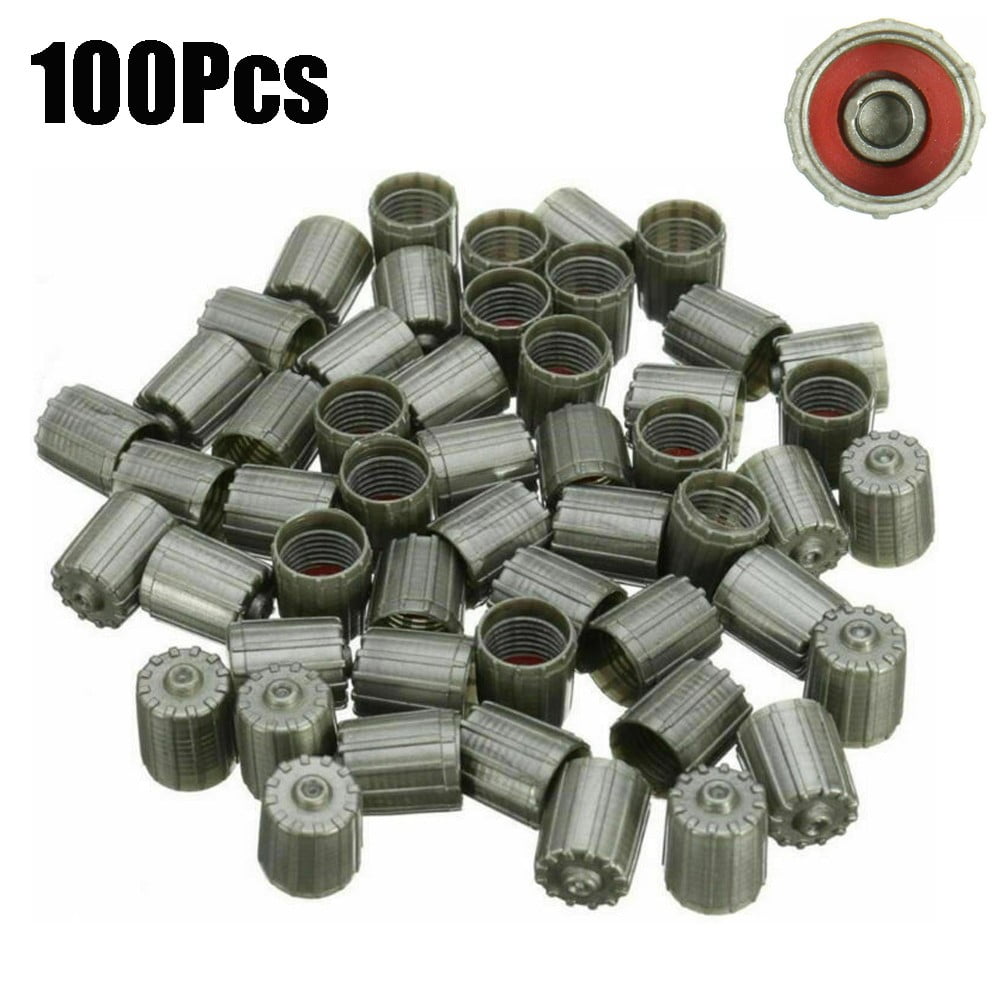 Ana 100X Plastic Gray TPMS Tire Tyre Valve Stem Cap Cover Kit Car Truck ...