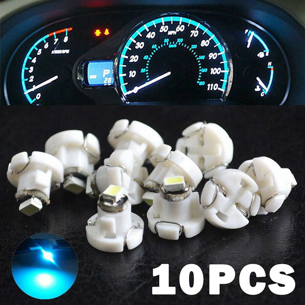 Ana 10Pcs Ice Blue T4.2 Wedge LED Car Cluster Instrument Dash Climate ...