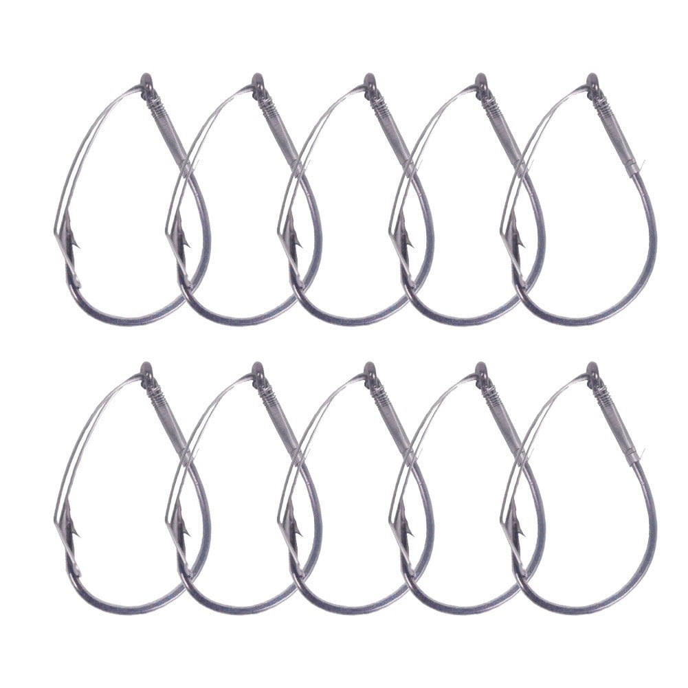 Ana 10pcs/Box High Carbon Steel Wacky Rig Hooks Weedless Barbed Fishig ...