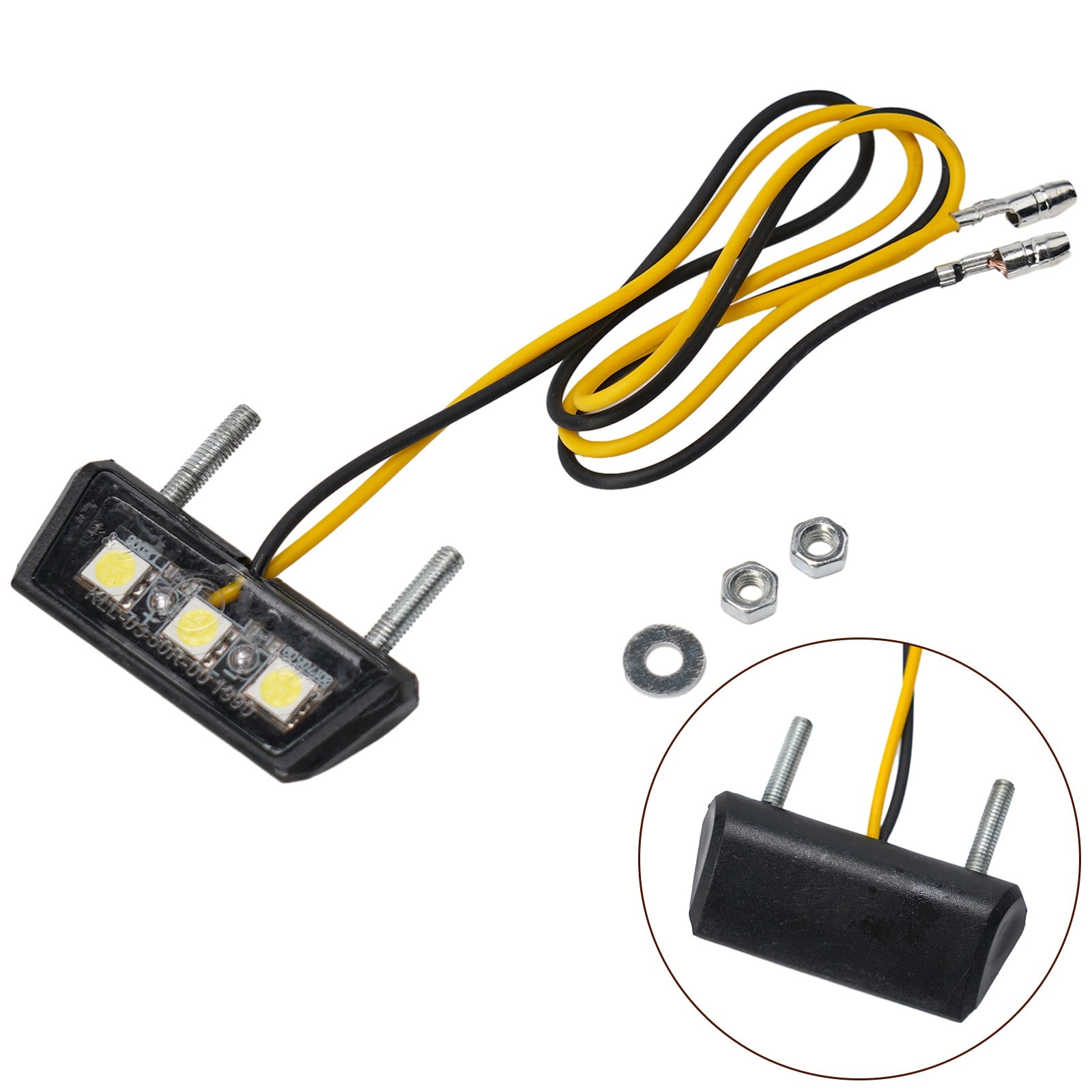 Ana 12V Mini Motorcycle LED License Plate Light Motorbike LED Rear Tail ...