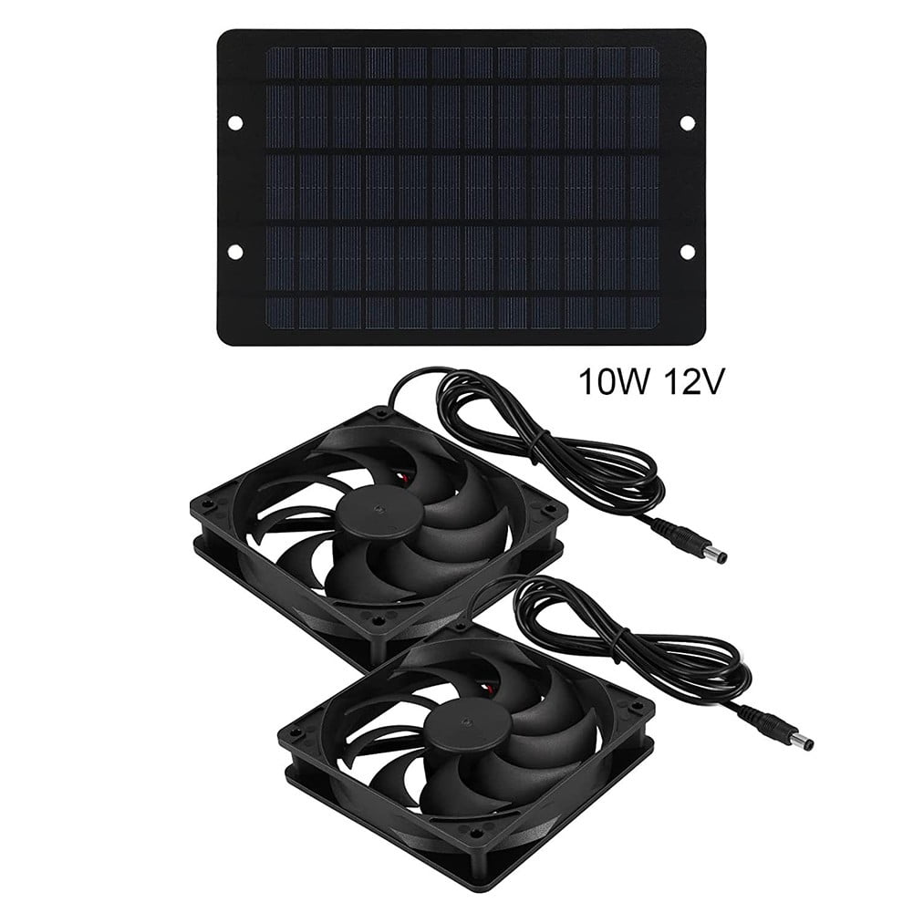 Ana 12V Solar Exhaust Fan 6 inch Ventilator Solar Panel Powered Fan Air ...