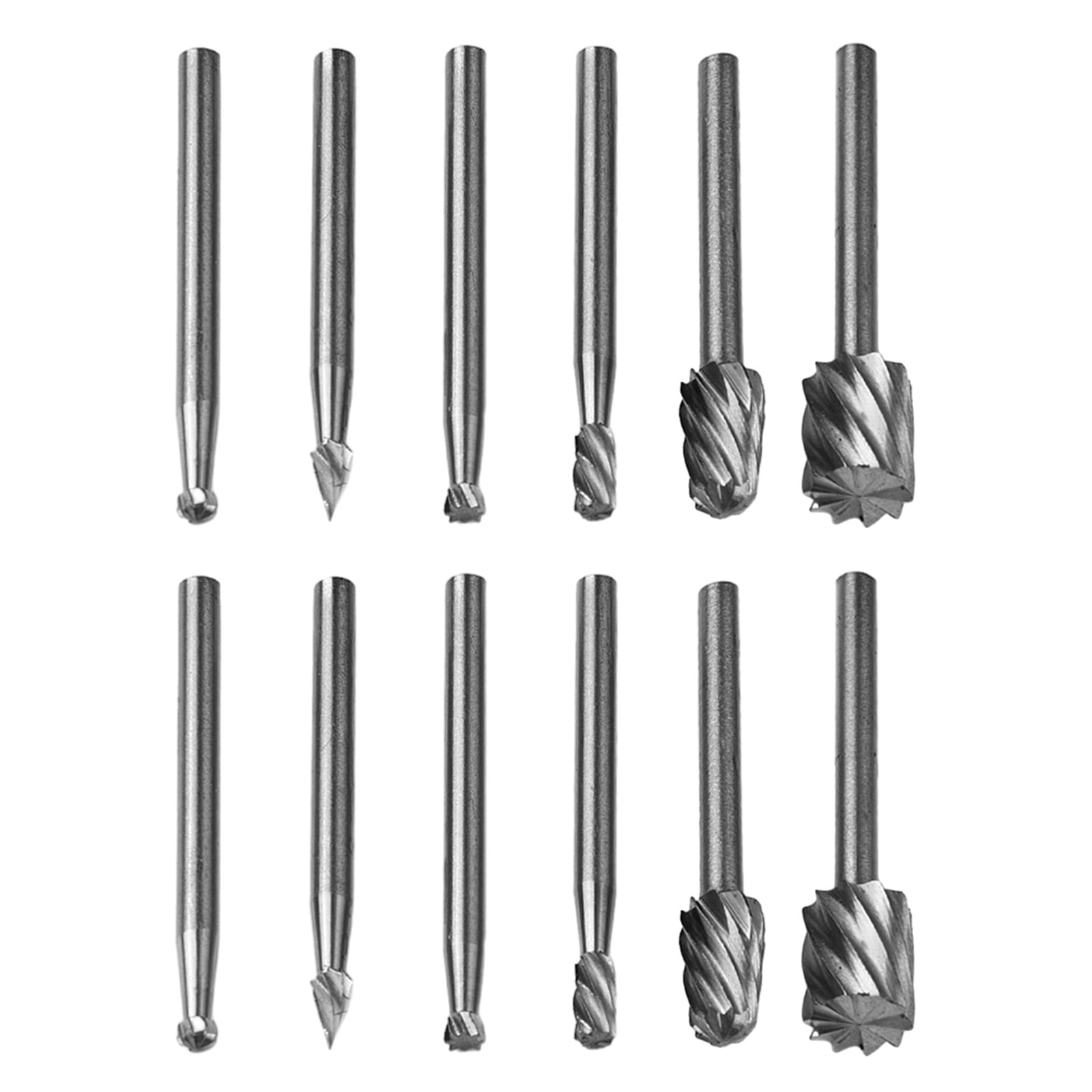 Ana 12pcs/Set HSS Router Drill Bits Kit Rotary Burrs Tool Wood Metal ...