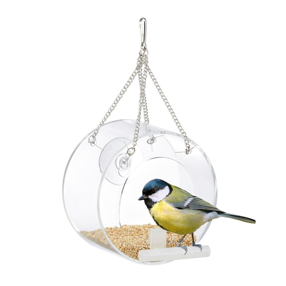 Ana 1pc Hanging Bird Feeder Acrylic Bird Feeder Circular Outdoor ...