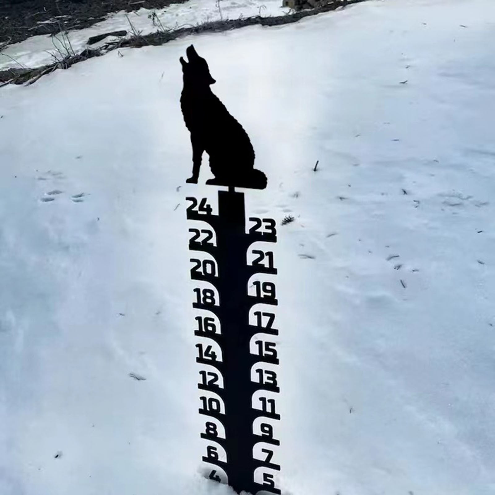 Ana 24inch Snow Gauge Metal Yard Snow Measuring Outdoor Garden Stake ...