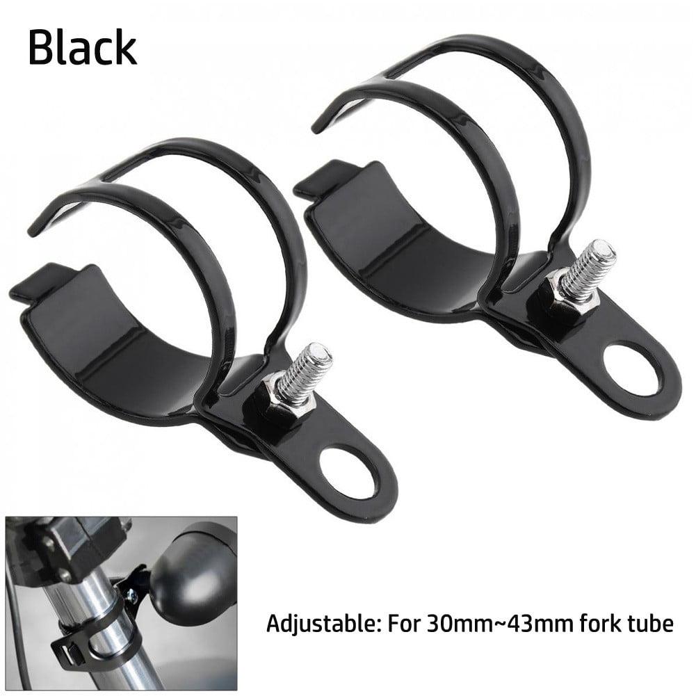 Ana 2Pcs Motorcycle Headlight Mount Bracket Fork Ear Chopper Headlamp ...