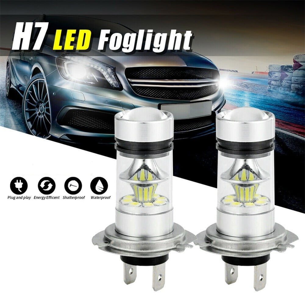 Ana 2pcs Car H7 LED Headlight Conversion Kit Bulbs High Beam 100W 6000K ...
