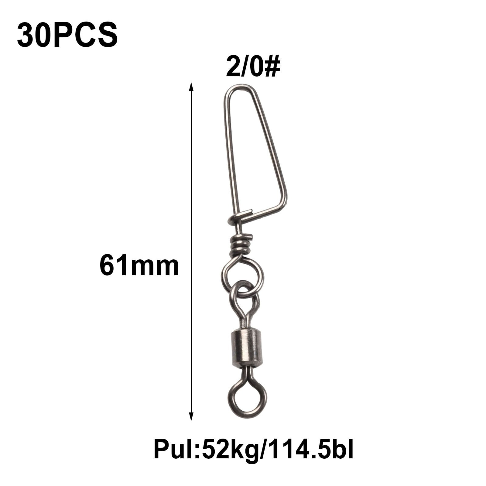 Ana 30Pack Ball Bearing Fishing Swivels Snap Coastlock Fishing-Line ...