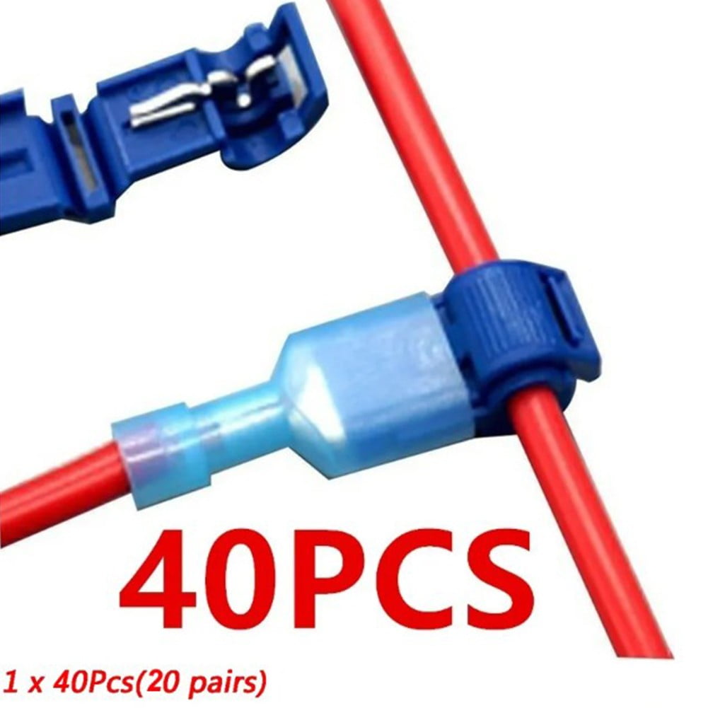 Ana 40Pcs Quick Electrical Cable Connectors Wire Terminals Crimp ...