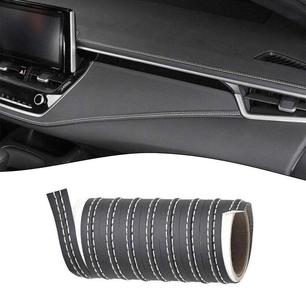 Ana 4M PU Leather Car Dashboard Decor Line Strip Sticker Moulding Trim ...
