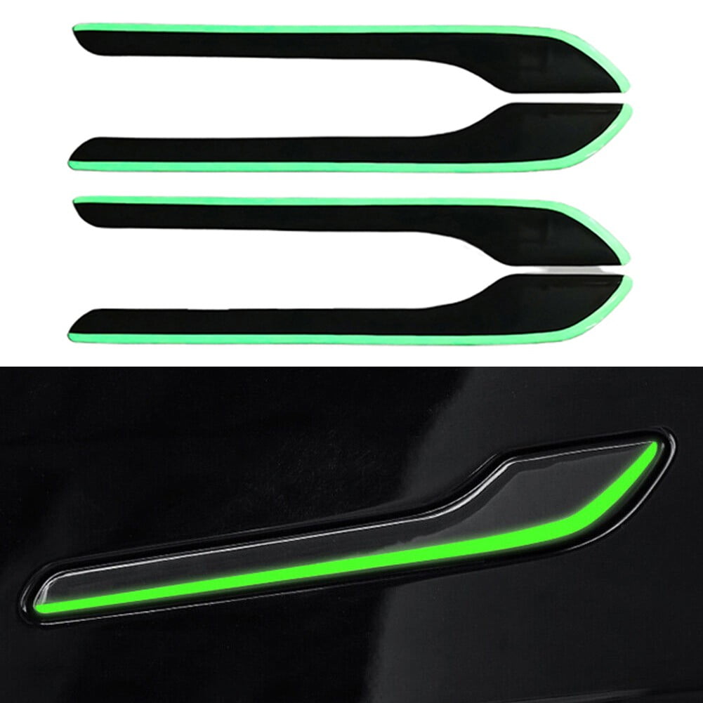 Ana 4Pcs Luminous Handle Sticker For Tesla Model 3/Y 2019-2022 Door ...