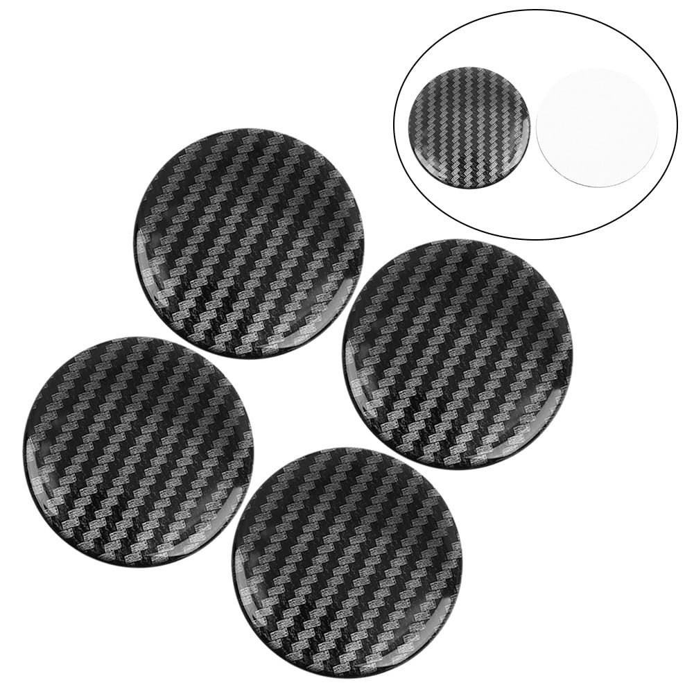 Ana 50mm Carbon Fiber Style Car Emblem Wheel Center Hub Cap Sticker ...