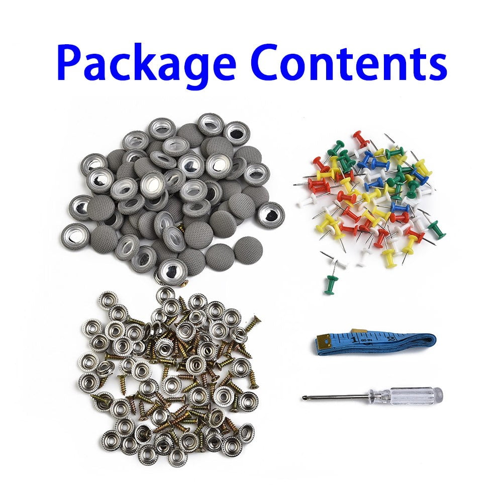 Ana 60PCS Deluxe Pack Kit Nylon Fabric Car Roof Repair Studs Headliner ...