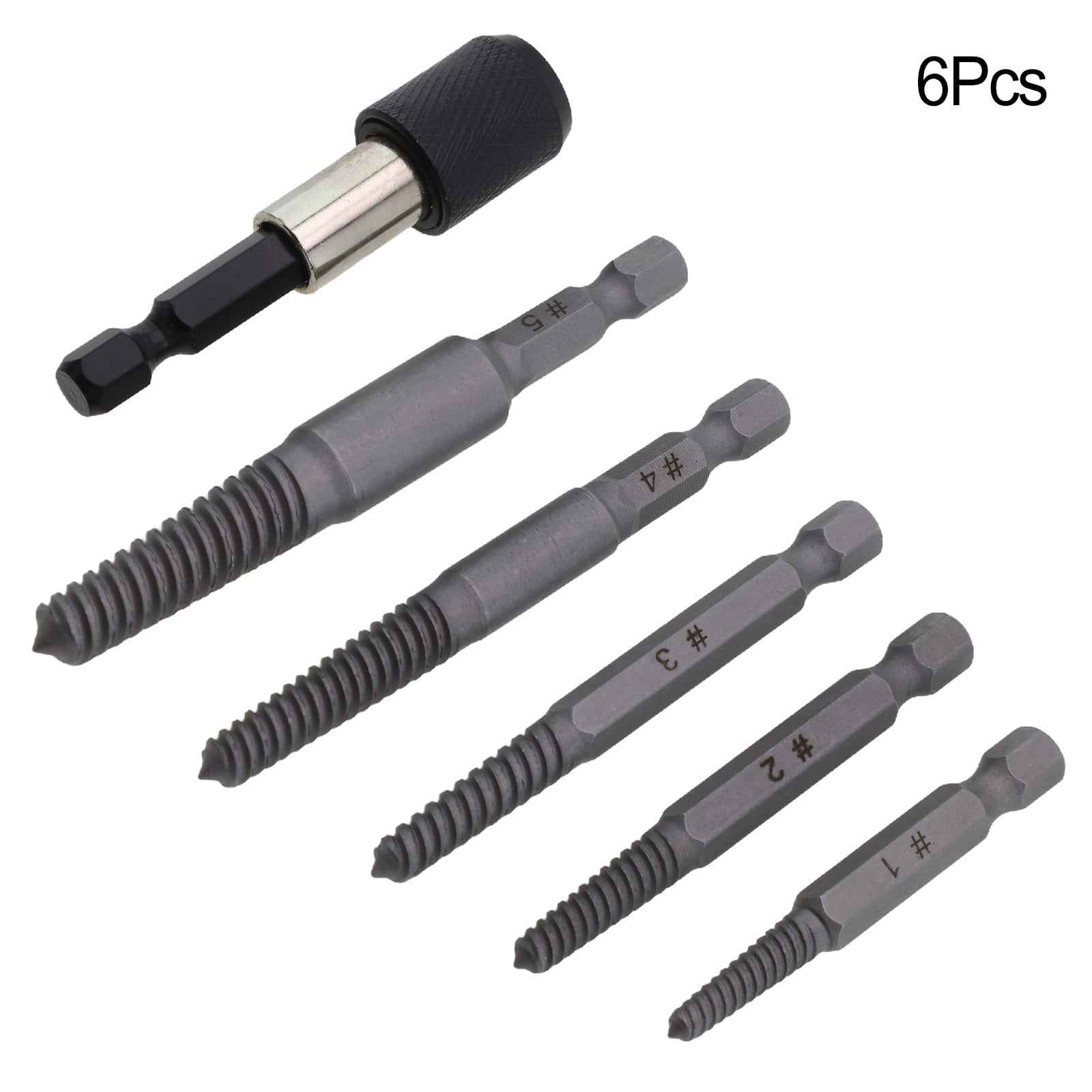 Ana 6Pcs Stud Screw Extractor Remover Set Broken Damaged Pipes Bolt ...