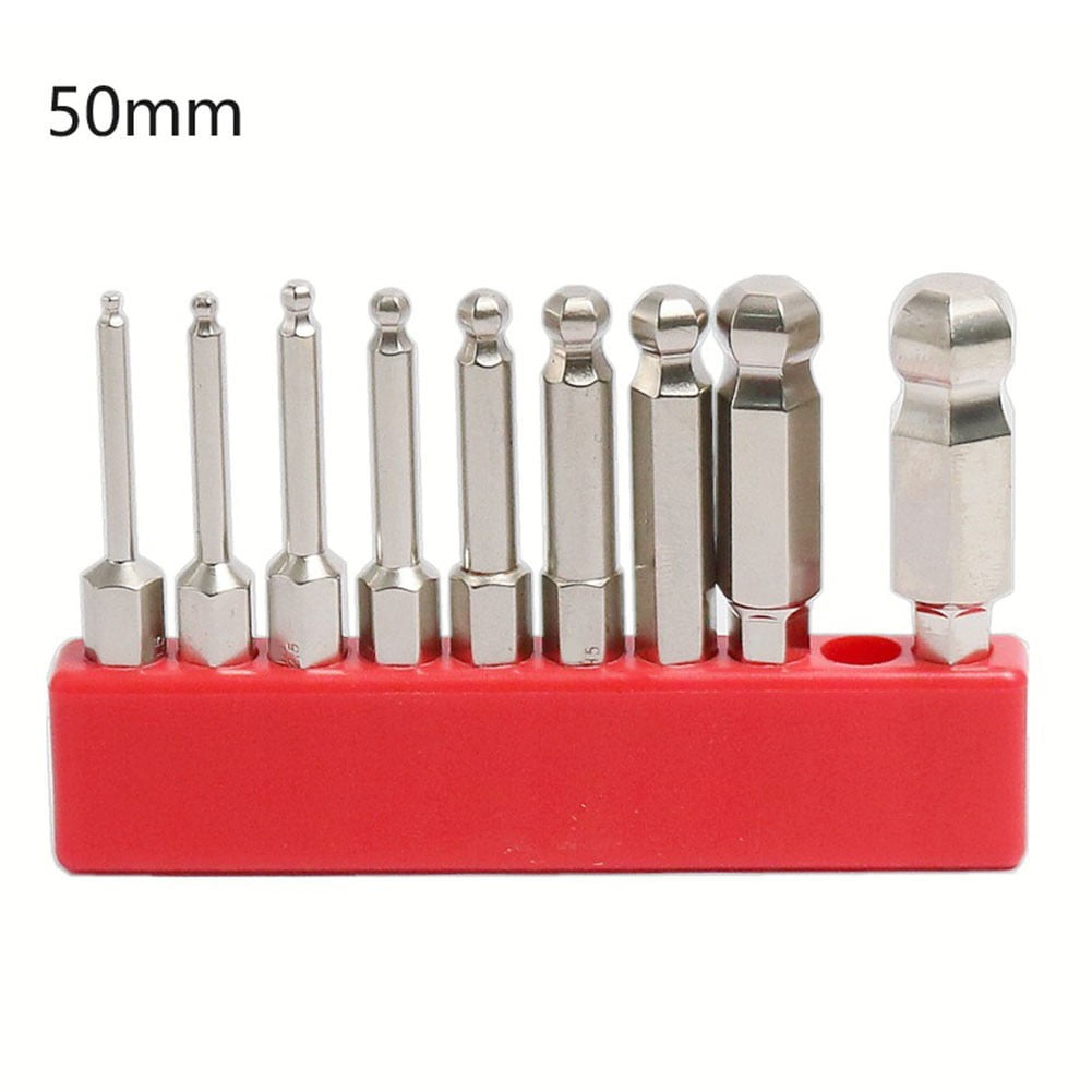 Ana 9Pcs Ball End Hex Screwdriver Bits Set Magnetic Hexagon Screwdriver ...