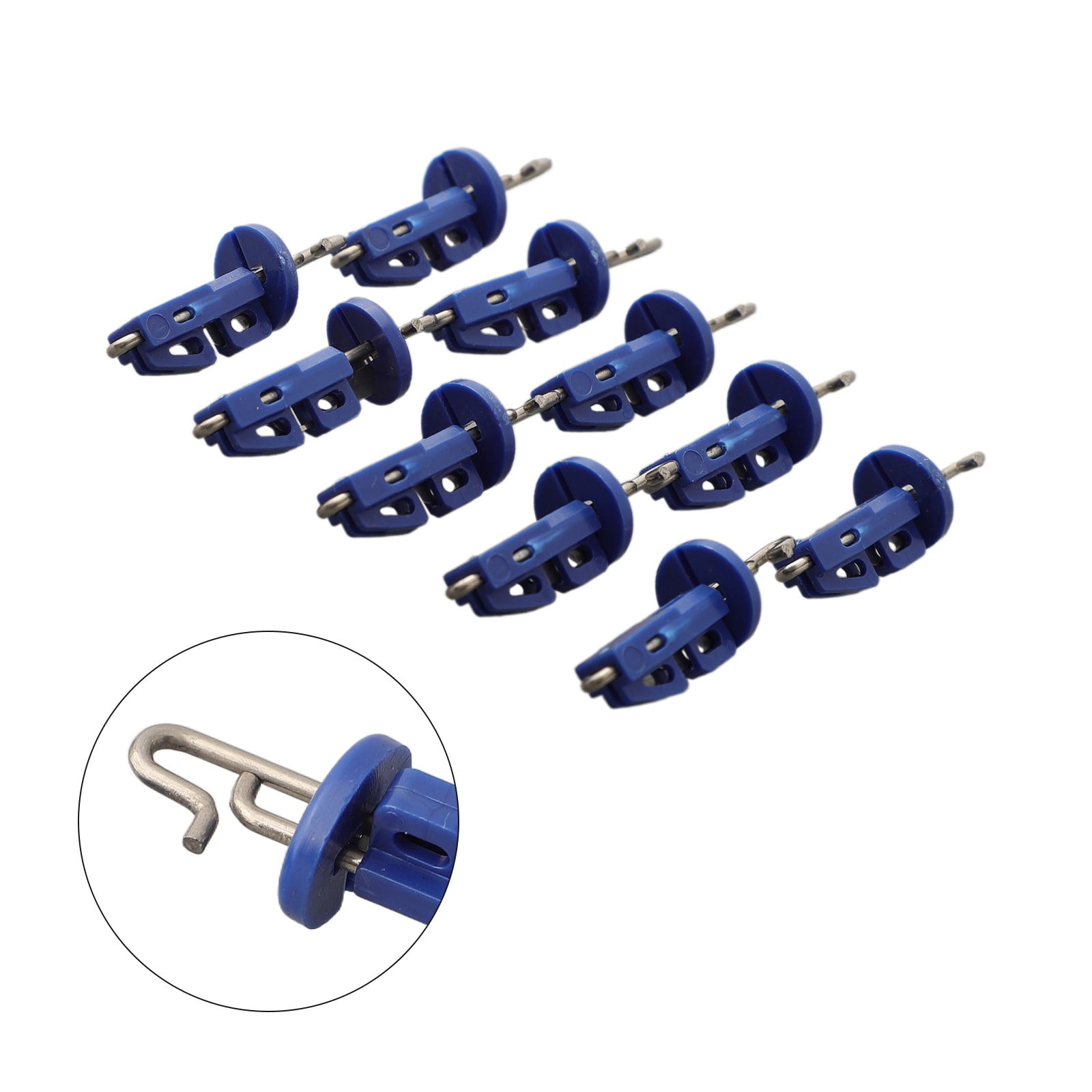 Ana ABS+Stainless Steel Bait Clips Blue Breakaway Down Fishing Hook ...