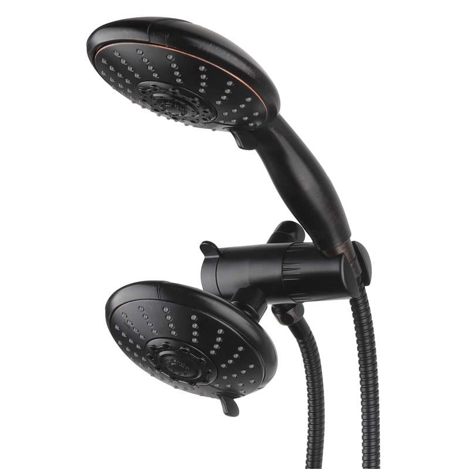 Ana Bath 5-Inch Dual Shower Head Combo, High Pressure, Anti-Clog, Multi-Function, 5ft Hose ...