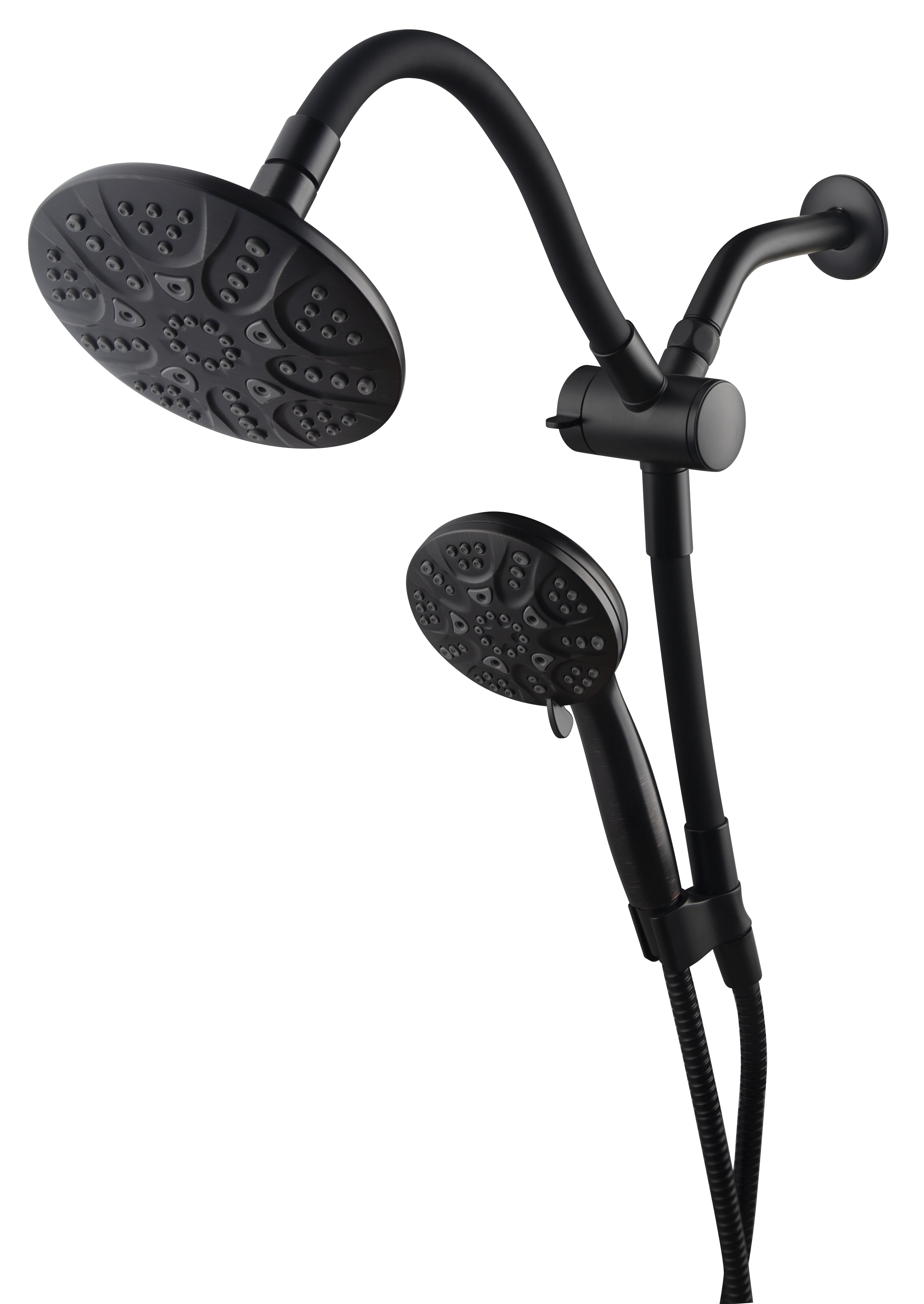 Ana Bath Flexible Dual 6" Rain Shower with Handheld Combo with 5-ft ...